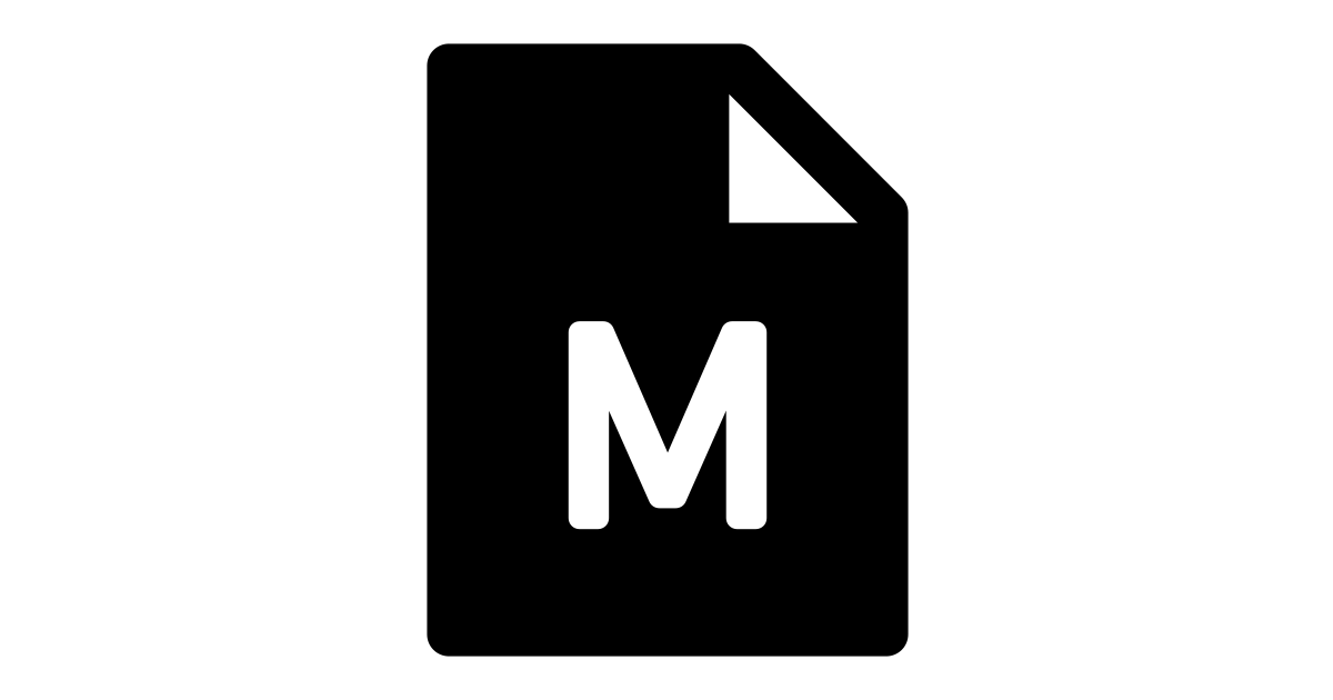 File markdown free vector icon - Iconbolt