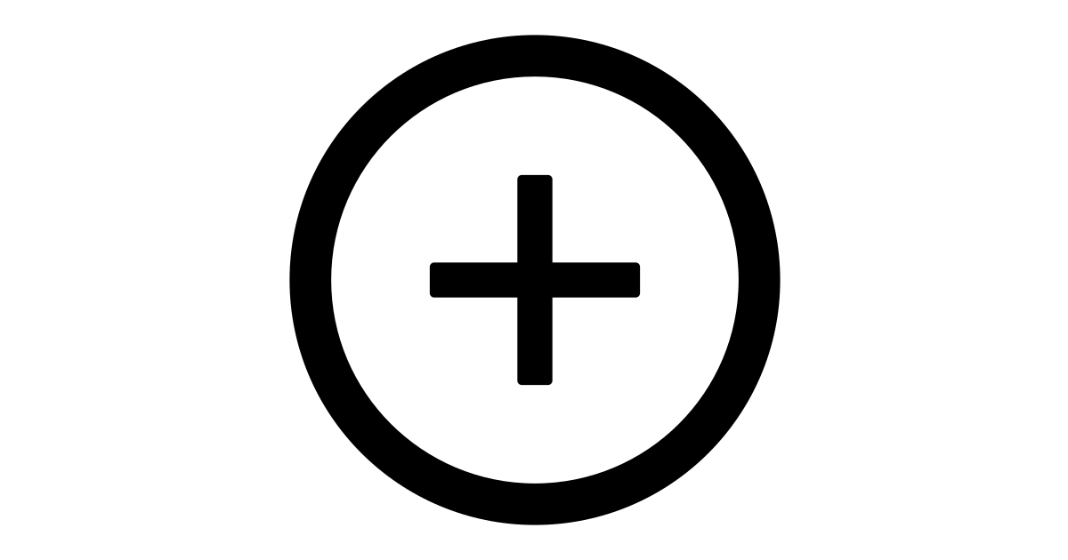 Plus circle free vector icon - Iconbolt