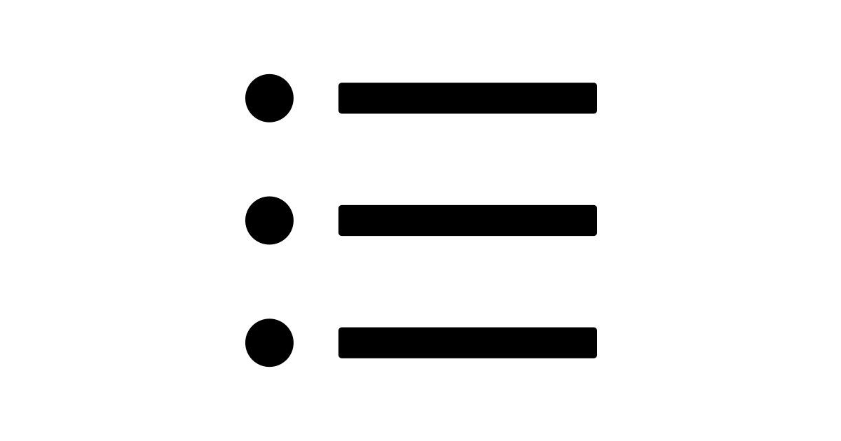 Unordered List Free Vector Icon Iconbolt