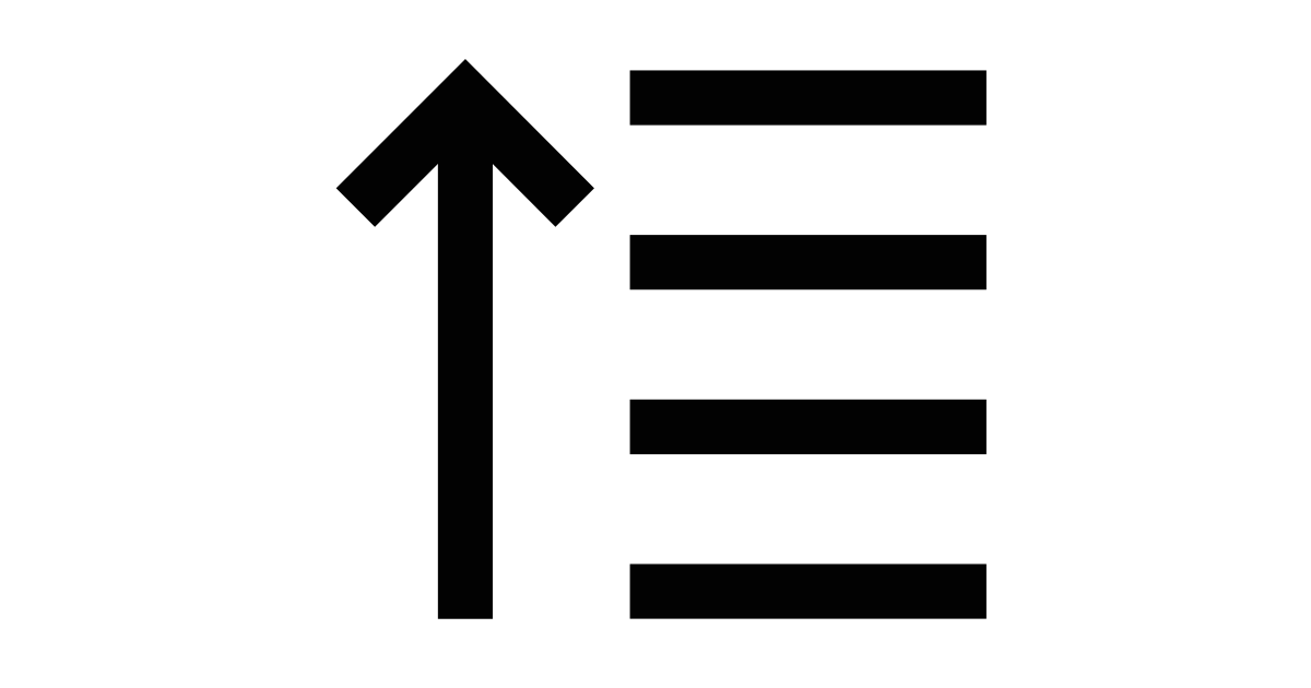 Align justify up free vector icon - Iconbolt