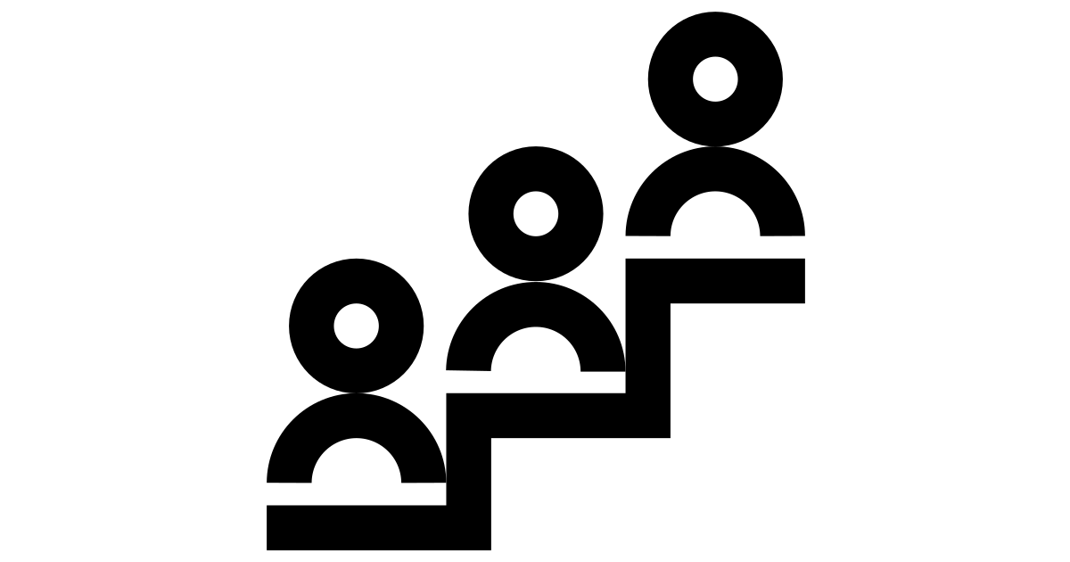 Business hierarchy stairs account user people leader manager management ...
