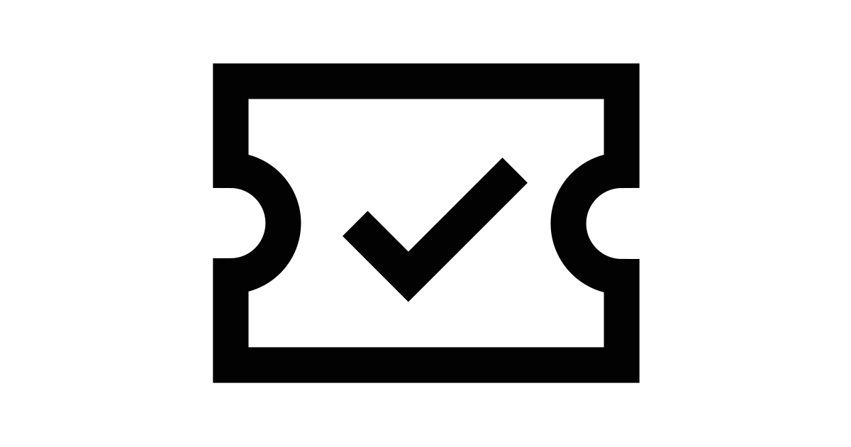 Check ticket free vector icon - Iconbolt