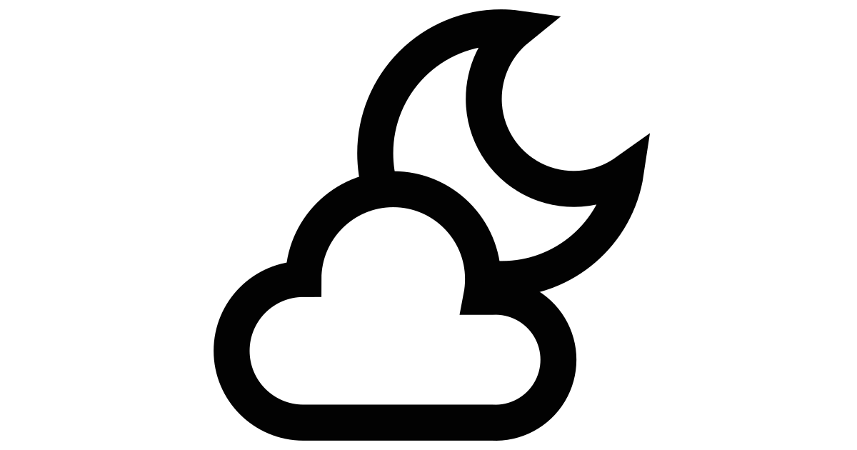 Cloudy night free vector icon - Iconbolt