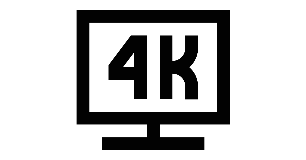 Desktop computer 4k free vector icon - Iconbolt