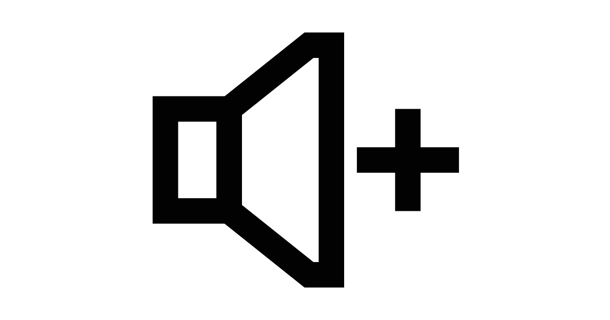 Increase volume free vector icon - Iconbolt