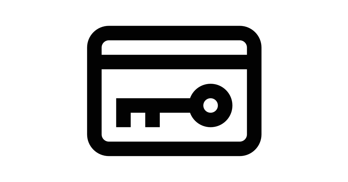 Keycard free vector icon - Iconbolt