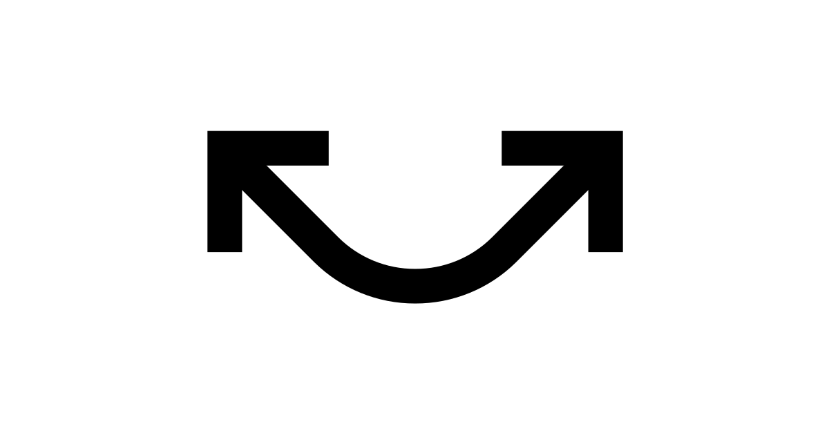 Navigation movement move arrow direction pointer concave up free vector ...