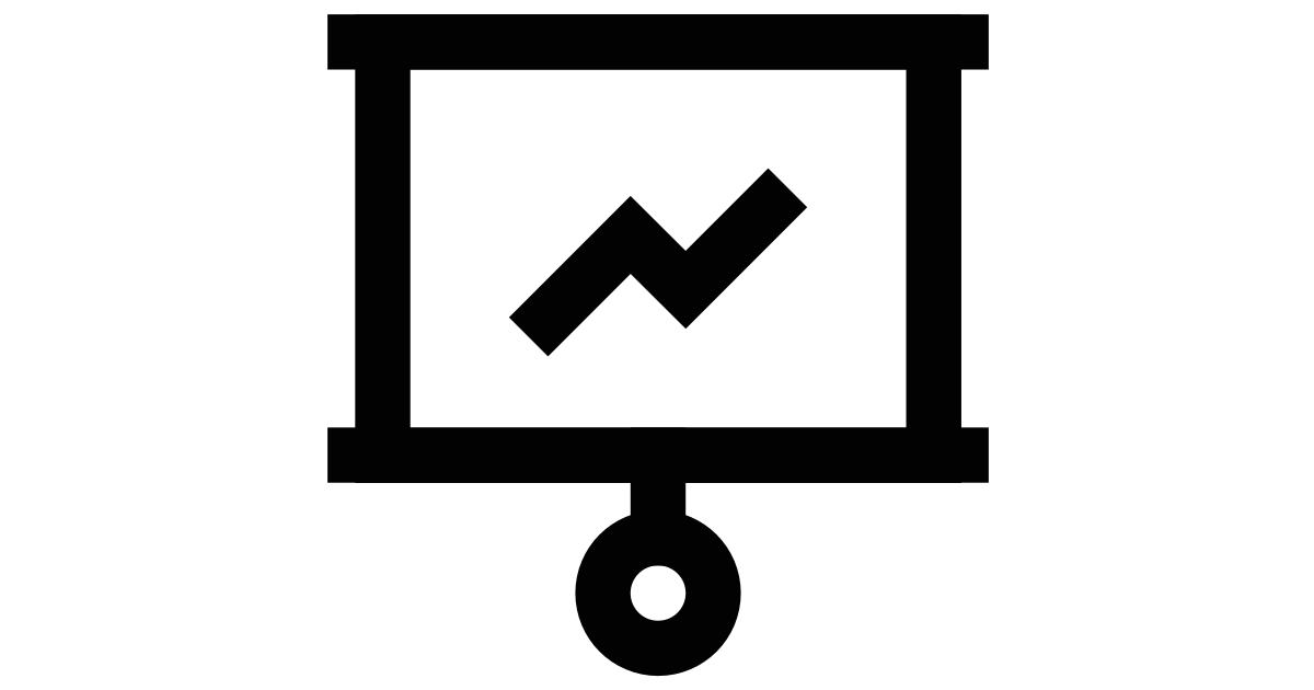 Presentation line free vector icon - Iconbolt