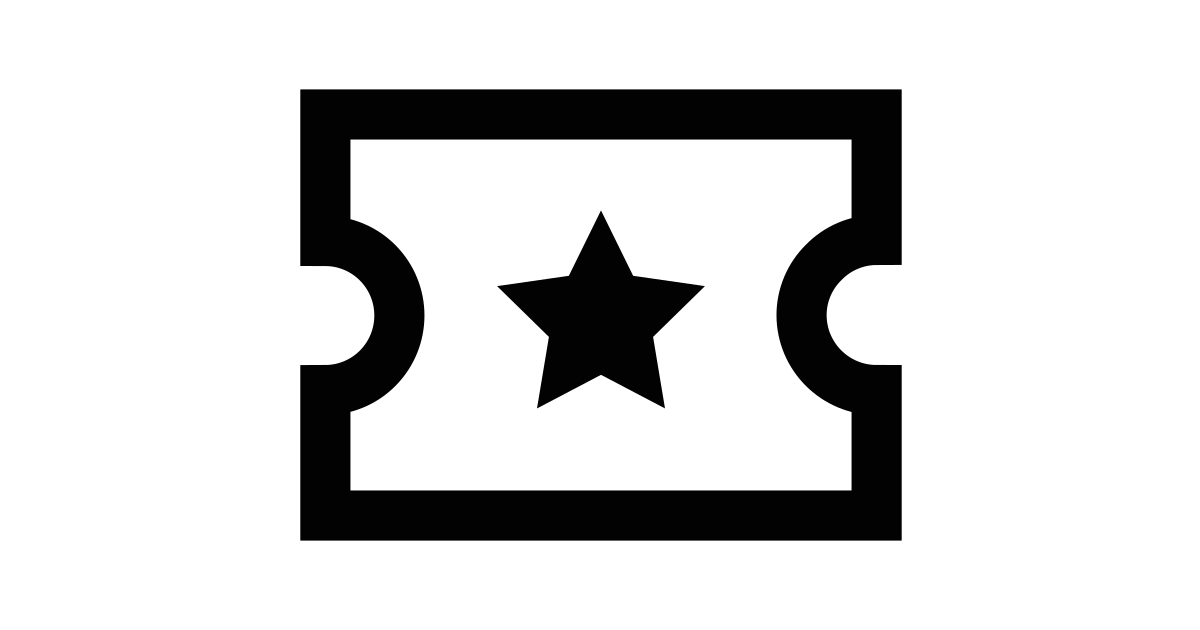 Star ticket free vector icon - Iconbolt
