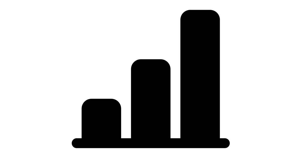 Bar chart line fill free vector icon - Iconbolt