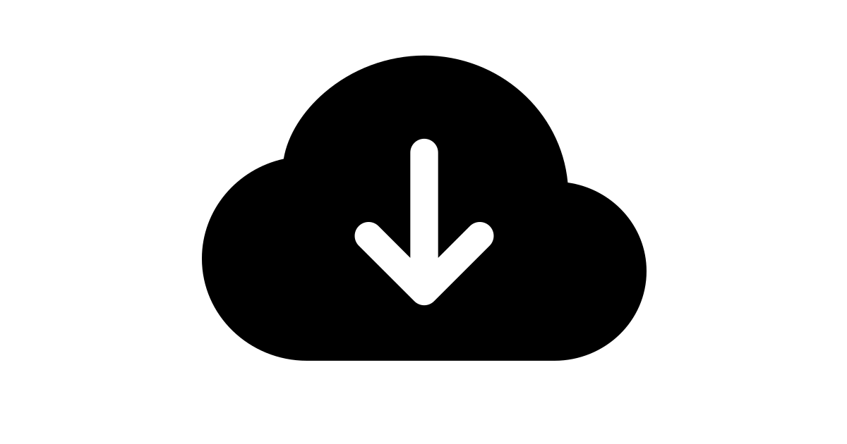 Cloud arrow down fill free vector icon - Iconbolt
