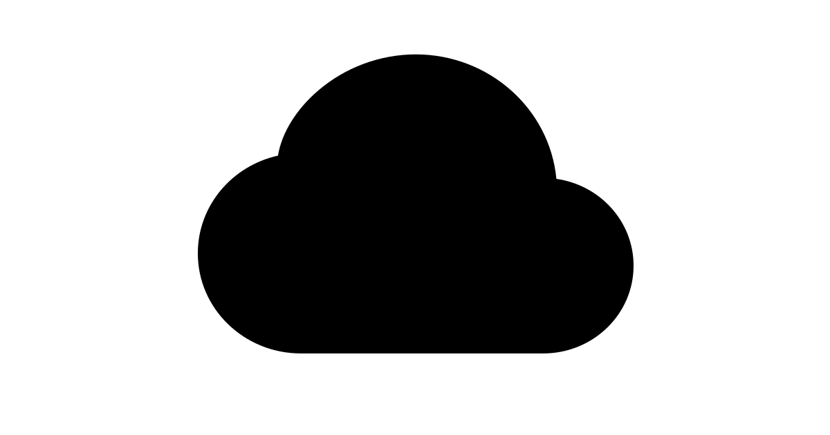 Cloud fill free vector icon - Iconbolt