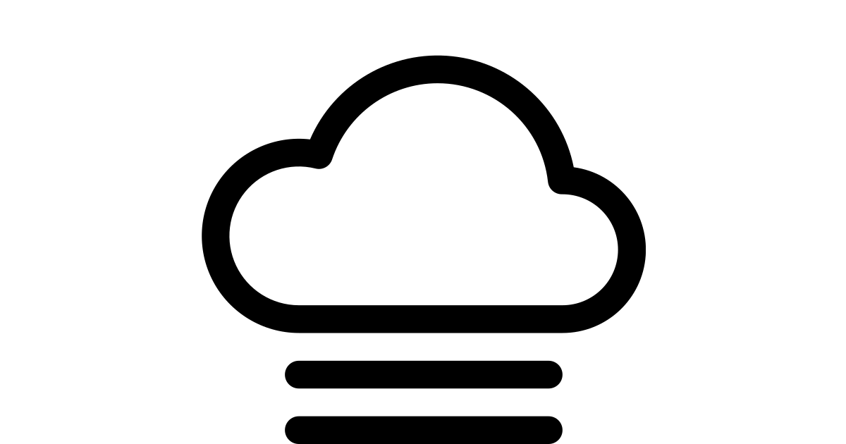 Cloud fog free vector icon - Iconbolt