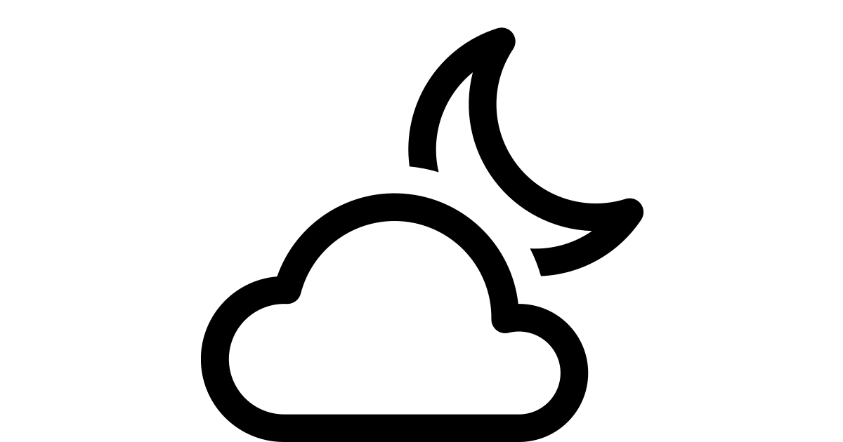 Cloud moon free vector icon - Iconbolt