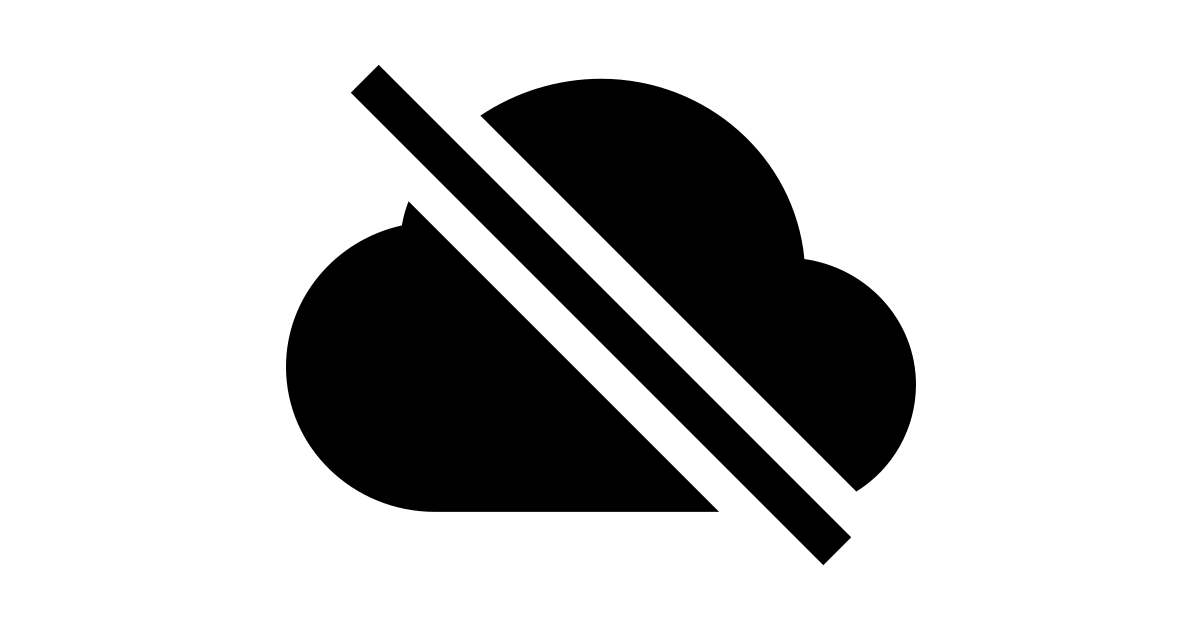 Cloud slash fill free vector icon - Iconbolt
