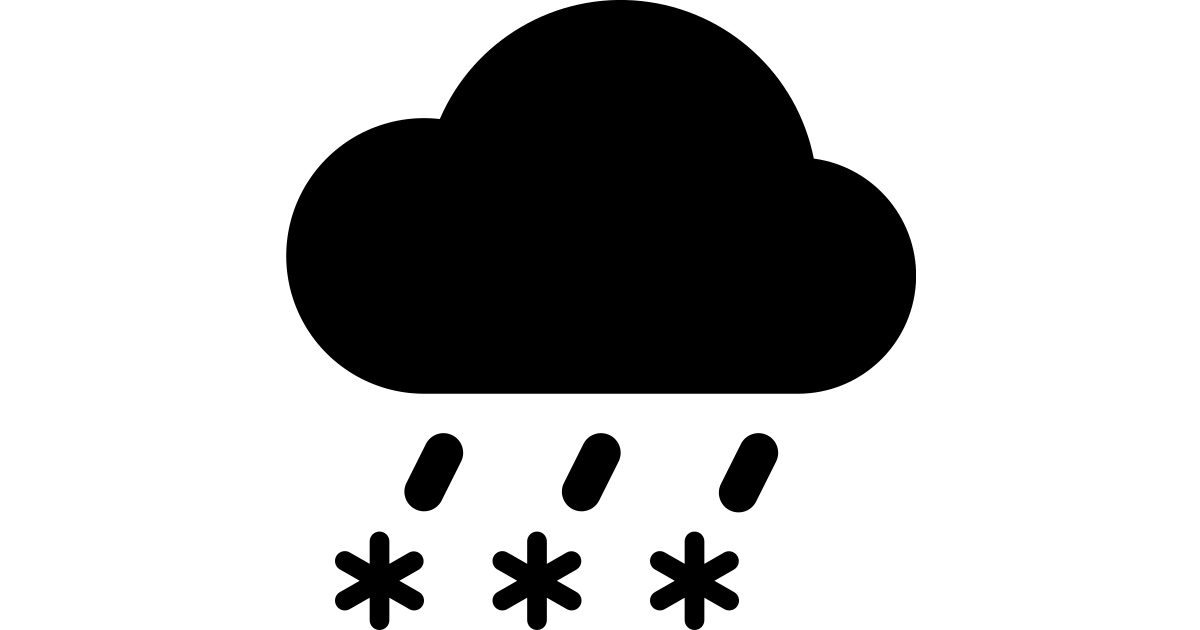 Cloud sleet fill free vector icon - Iconbolt