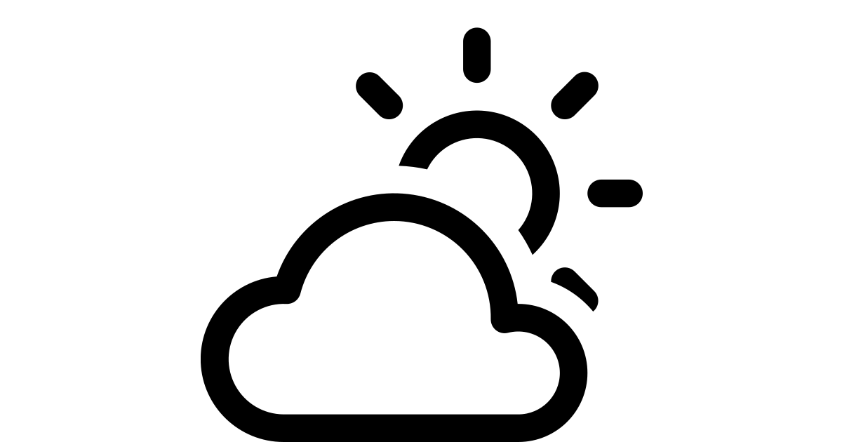Cloud sun free vector icon - Iconbolt