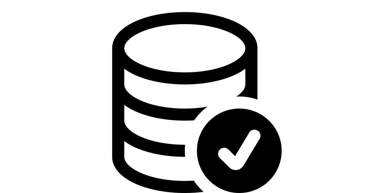 Database check free vector icon - Iconbolt