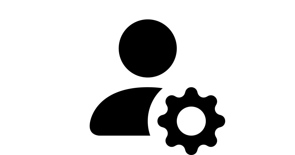 Person fill gear free vector icon - Iconbolt