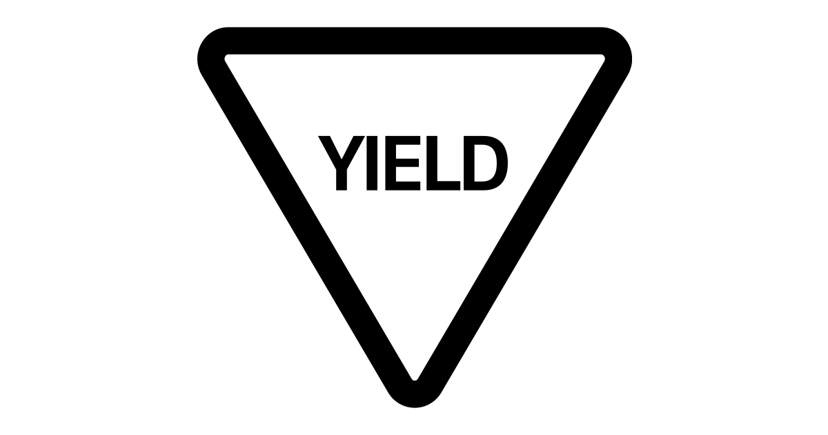 Sign yield free vector icon - Iconbolt