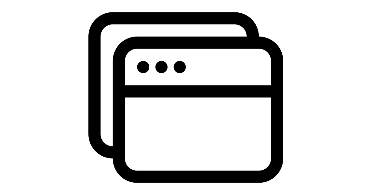 Window stack free vector icon - Iconbolt