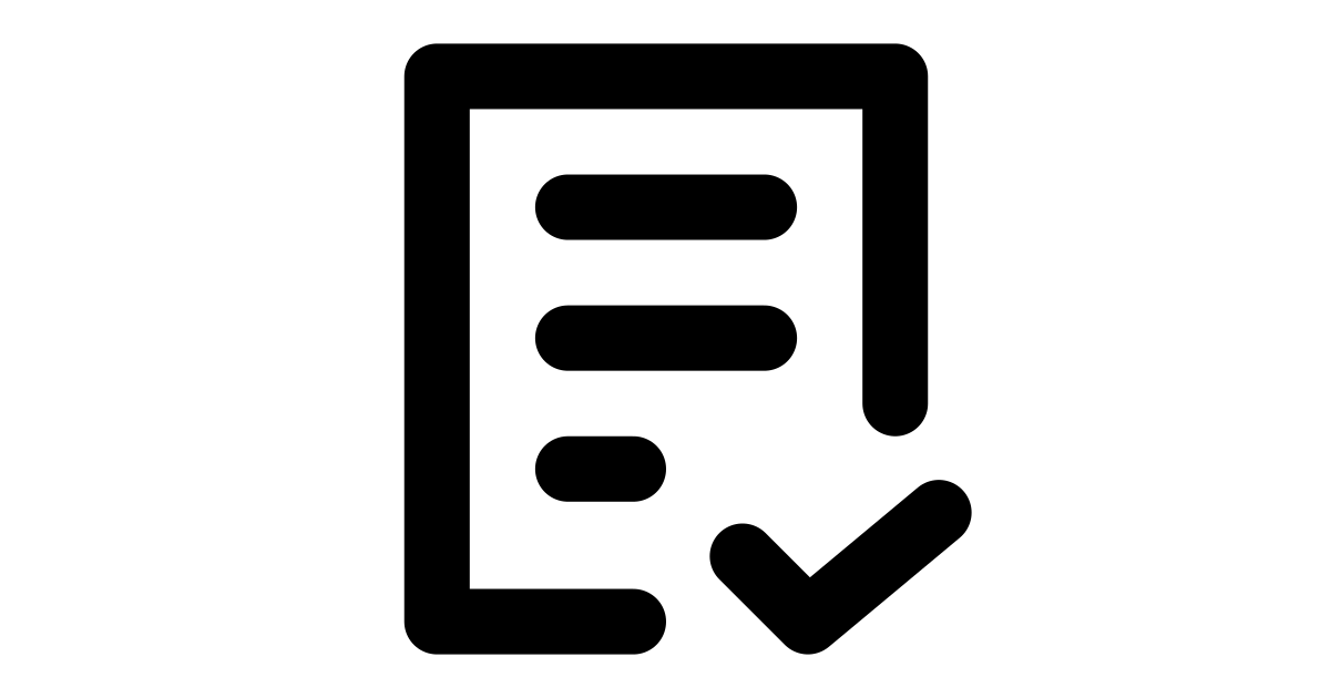 Notes tick free vector icon - Iconbolt