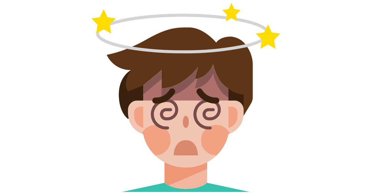 Avatar dizziness man sick free vector icon - Iconbolt