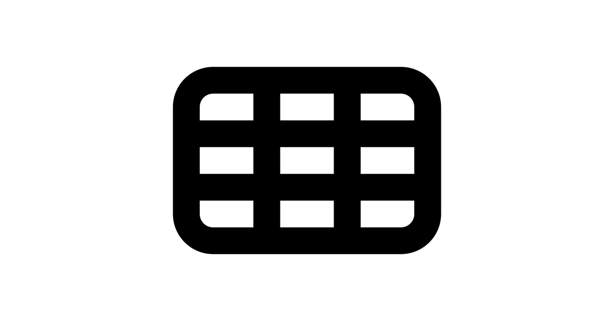 View grid free vector icon - Iconbolt