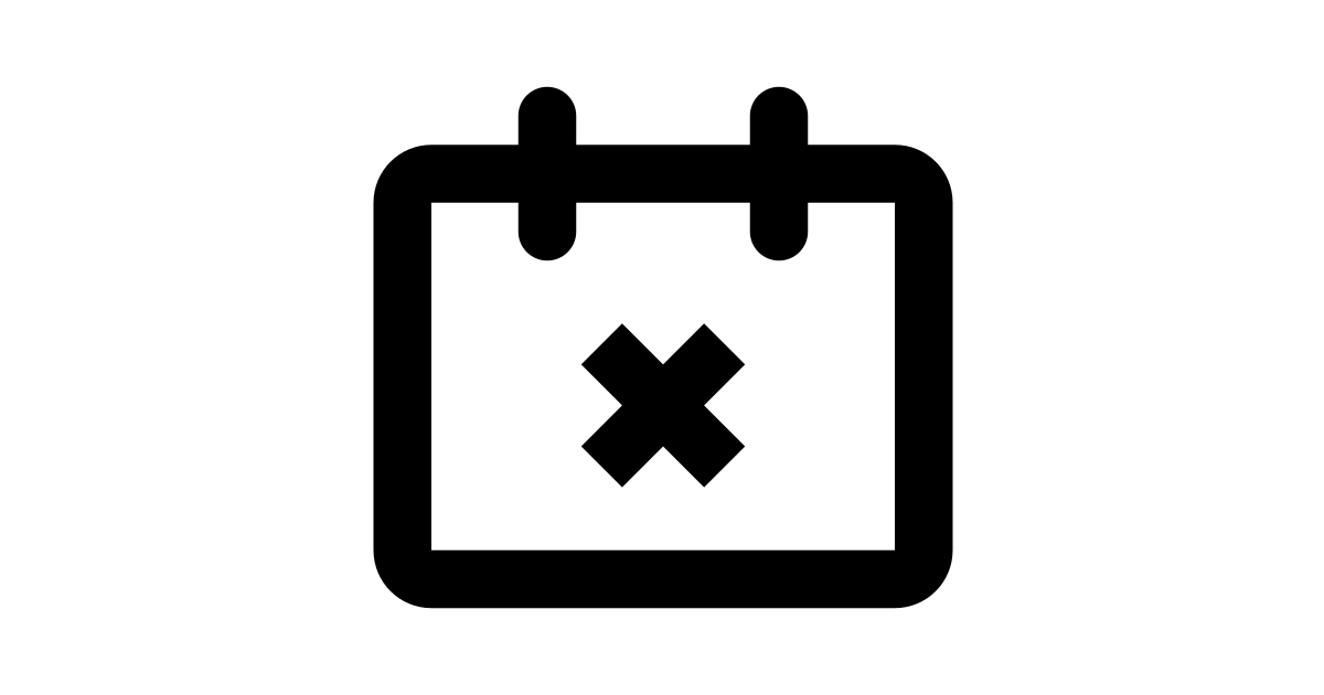 Calendar delete free vector icon - Iconbolt