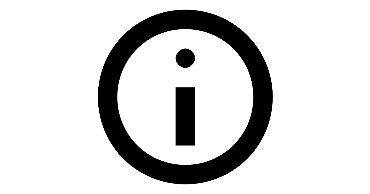 Info outline free vector icon - Iconbolt