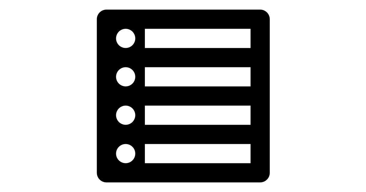 List view free vector icon - Iconbolt