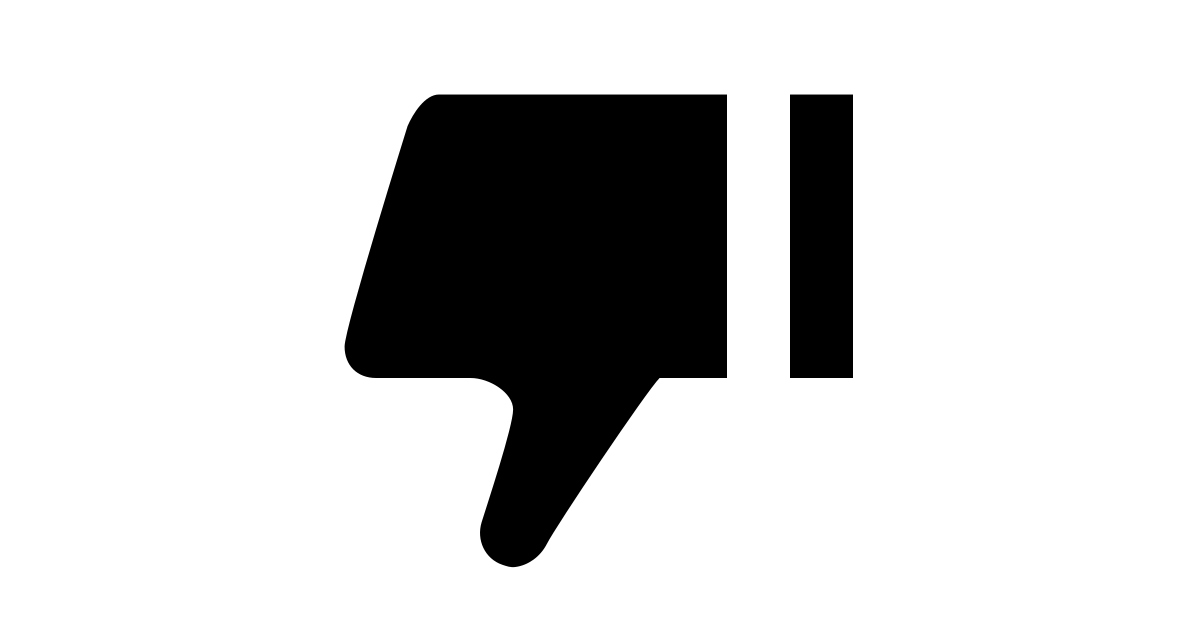 Thumbs down free vector icon - Iconbolt