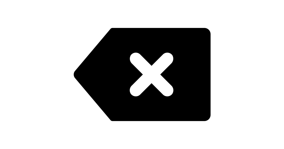 Keyboard backspace free vector icon - Iconbolt