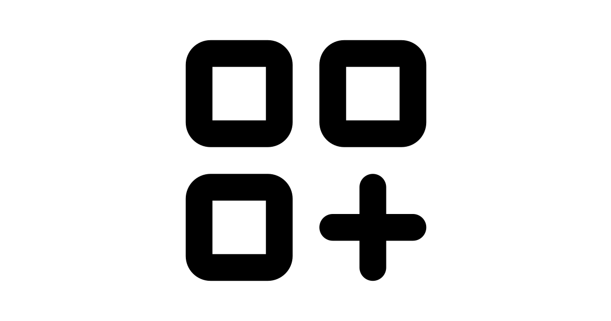 Grid plus free vector icon - Iconbolt