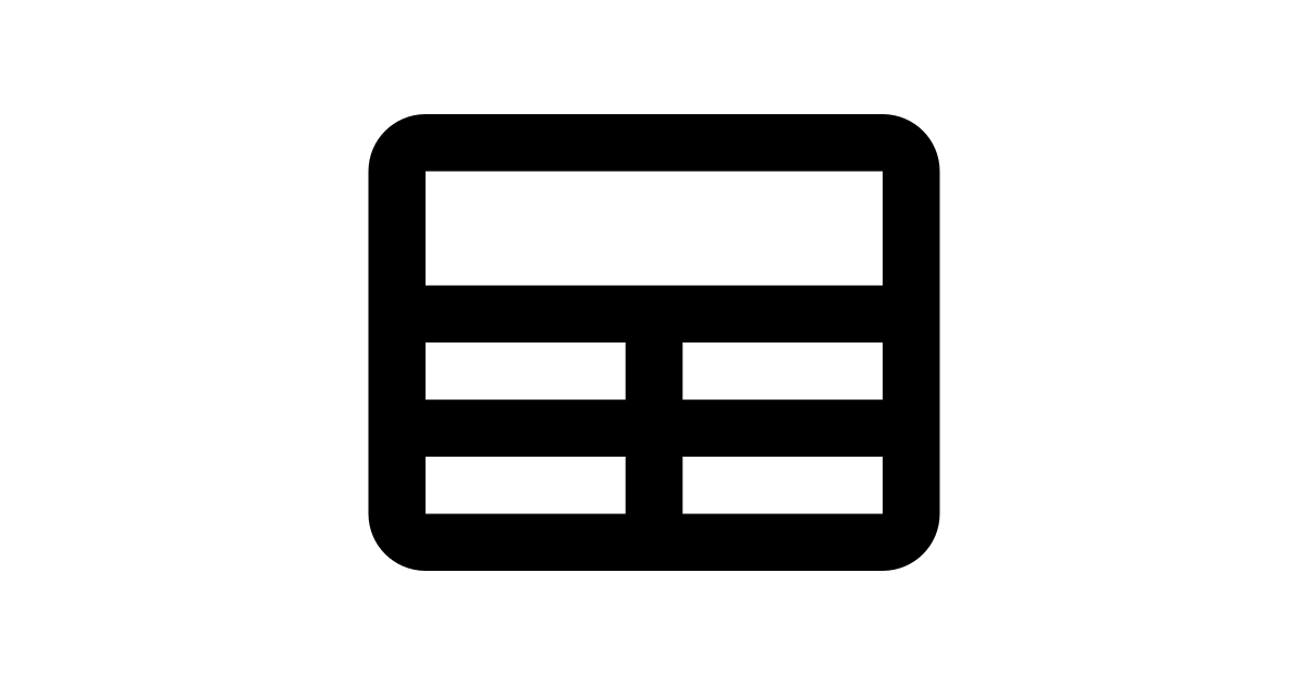 Table row free vector icon - Iconbolt