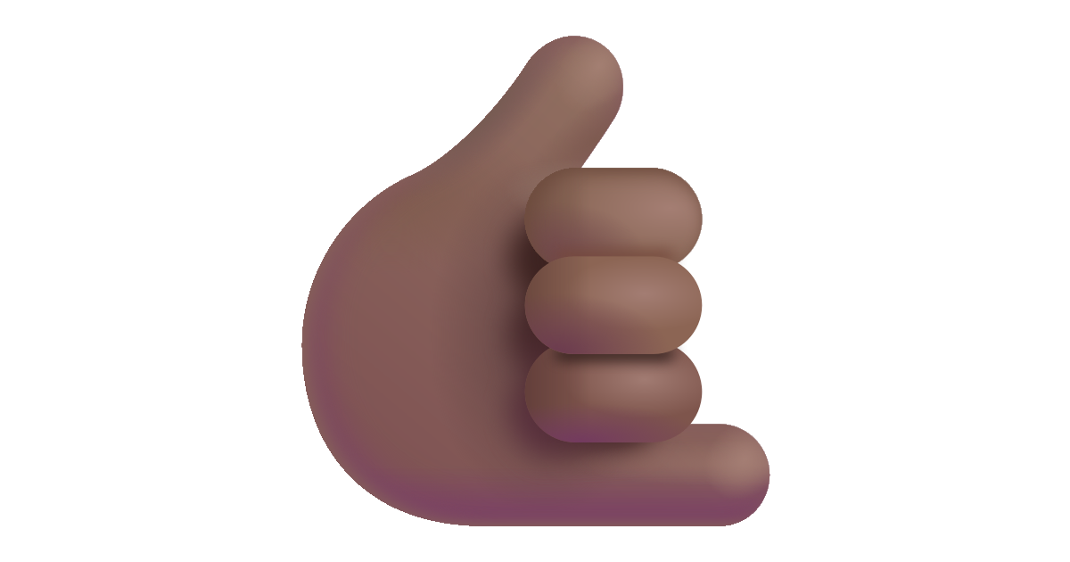 Call me hand medium dark free vector icon - Iconbolt