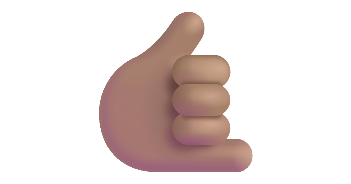 Call me hand medium free vector icon - Iconbolt