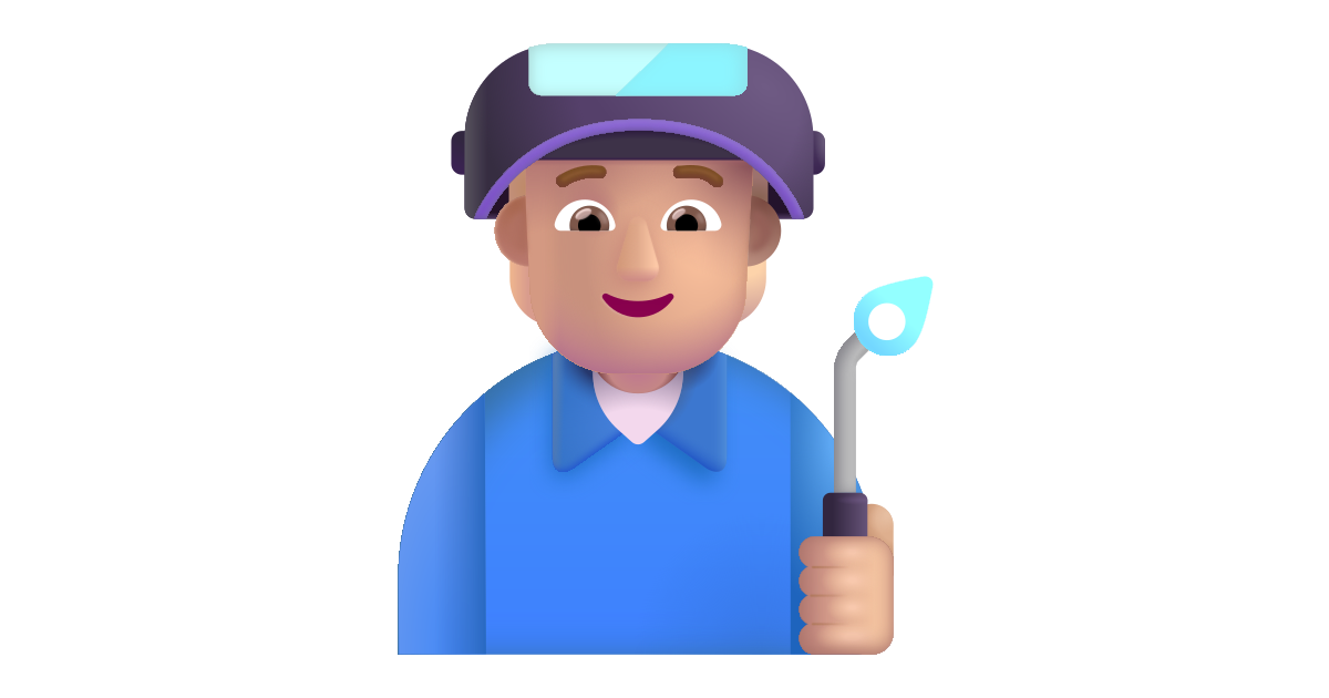 Factory worker medium light free vector icon - Iconbolt