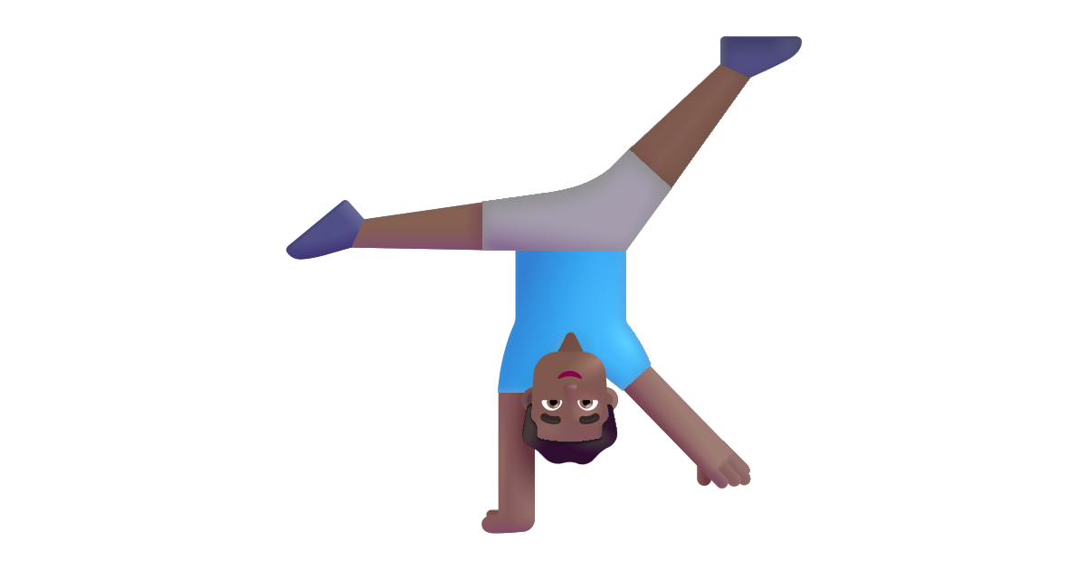 Man cartwheeling medium dark free vector icon - Iconbolt