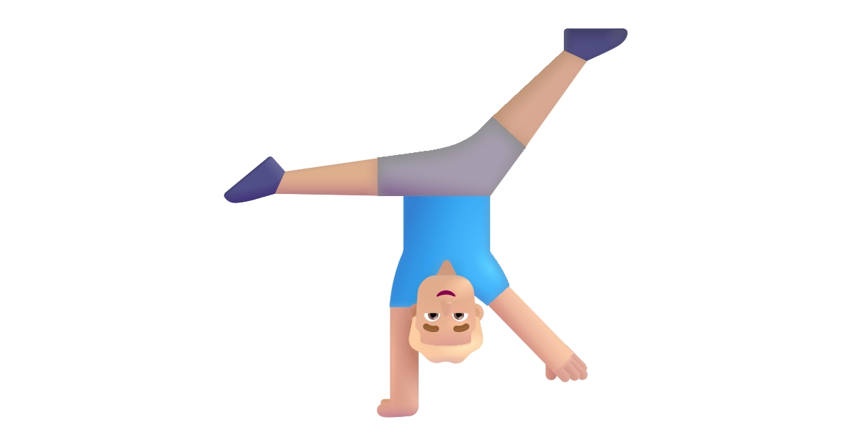 Man cartwheeling medium light free vector icon - Iconbolt