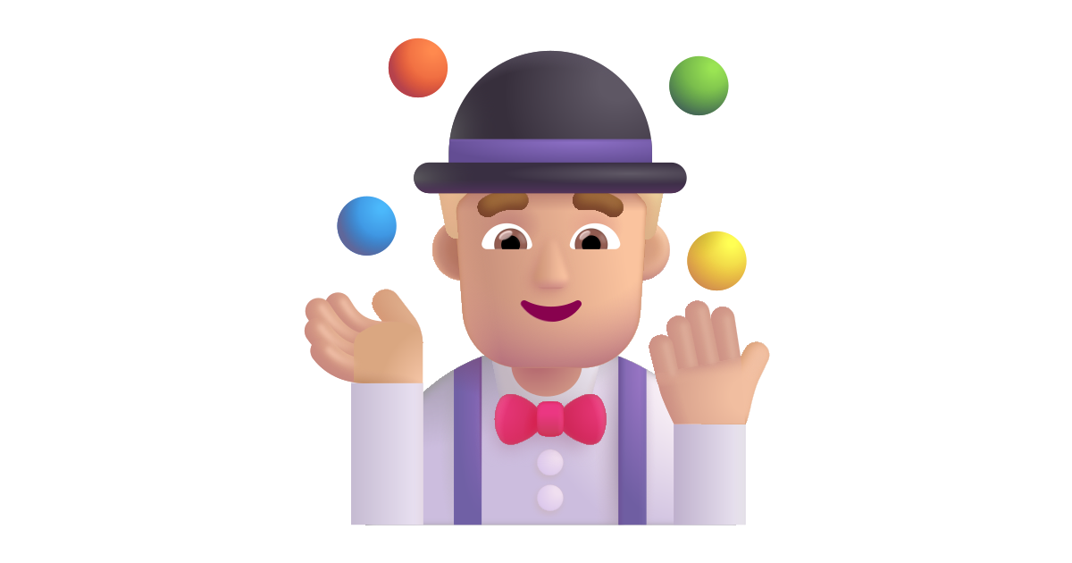 Man juggling medium light free vector icon - Iconbolt