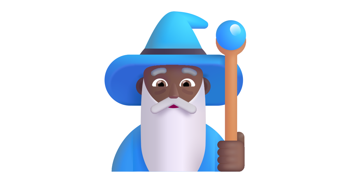 Man mage medium dark free vector icon - Iconbolt