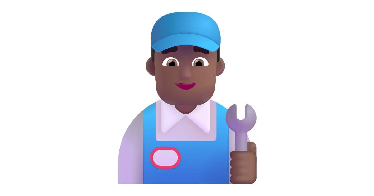 Man mechanic medium dark free vector icon - Iconbolt