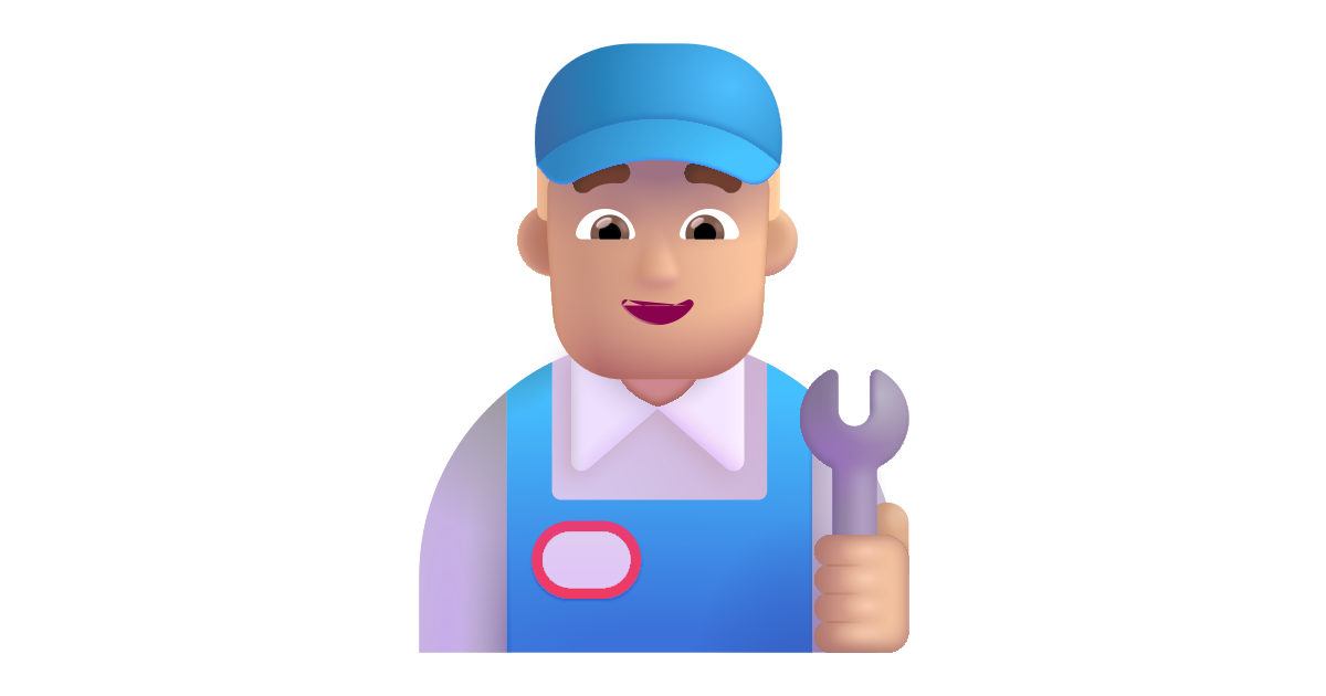 Man mechanic medium light free vector icon - Iconbolt