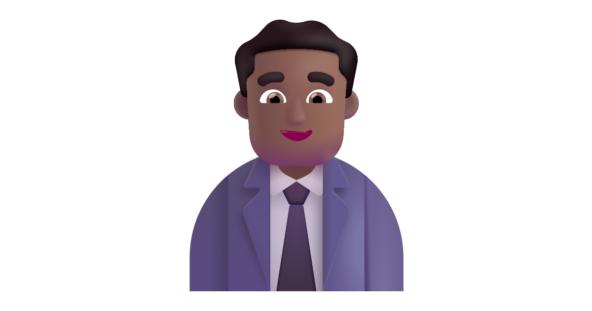 Man office worker medium dark free vector icon - Iconbolt