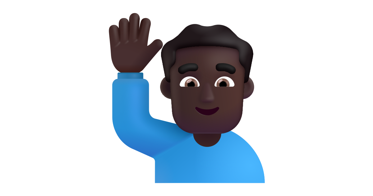 Man raising hand dark free vector icon - Iconbolt