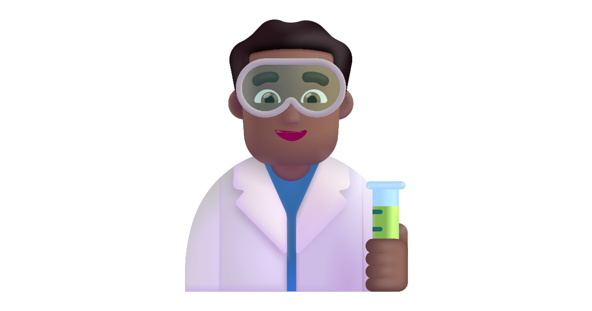 Man scientist medium dark free vector icon - Iconbolt