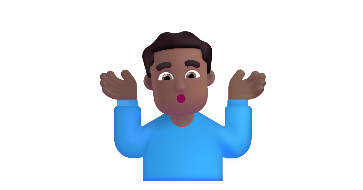 Man Shrugging Medium Dark Free Vector Icon Iconbolt