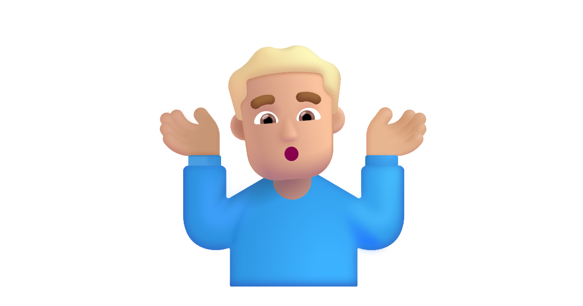 Man shrugging medium light free vector icon - Iconbolt