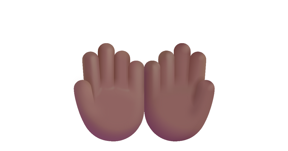 Palms up together medium dark free vector icon - Iconbolt